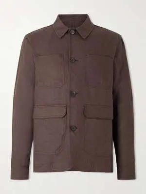Mr P. Linen Overshirt - Brown