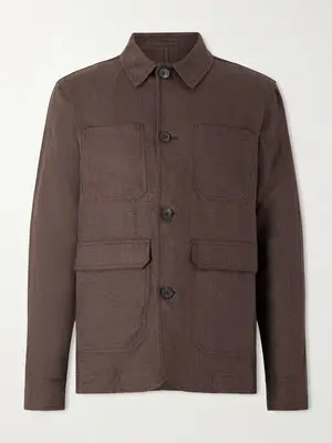 Mr P. Linen Overshirt - Brown