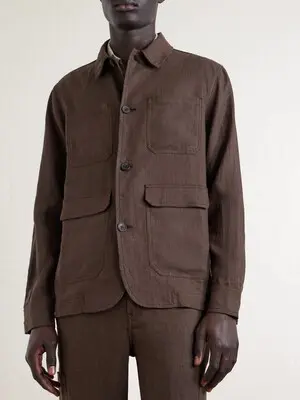 Mr P. Linen Overshirt - Brown