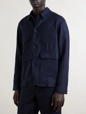 Mr P. Linen Overshirt - Blue