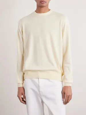 Loro Piana Slim-fit Baby Cashmere Sweater - Yellow