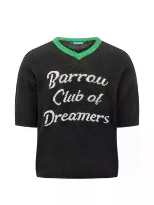 BARROW V-neck Knitted T-shirt - Black