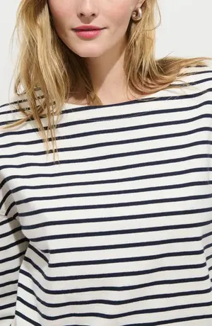ALEX MILL Avignon Stripe Boat Neck Top