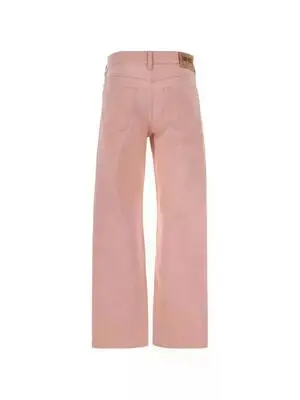 Kenzo Flower-button Straight Denim Trousers