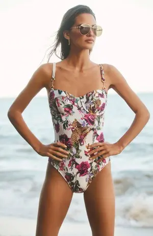 L'Agence Amie Rose Leopard One-piece Swimsuit