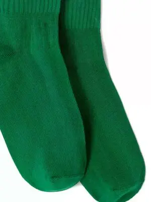 American Vintage Intarsia-logo Socks - Green