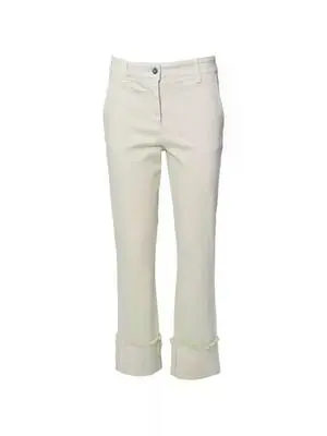 ROOM 52 Frayed Trousers - White