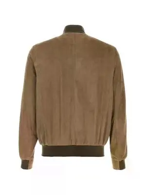 MOORER Carlos Button-up Suede Bomber Jacket