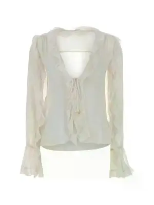 Alberta Ferretti Ruffled Blouse - Neutrals