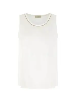 PANICALE Beaded Top - White