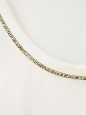 PANICALE Beaded Top - White