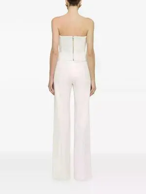 NISSA Floral-appliqué Corset Top