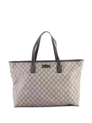 Gucci Plus Gg Coated Canvas Large Tote Bag - Brown