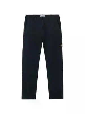 Stone Island Logo-patch Trousers - Blue