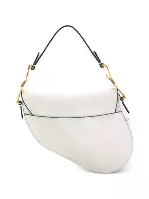 Dior Saddle Mini Shoulder Bag - White