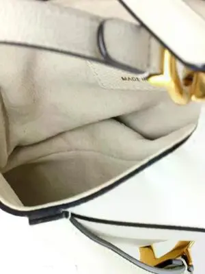 Dior Saddle Mini Shoulder Bag - White