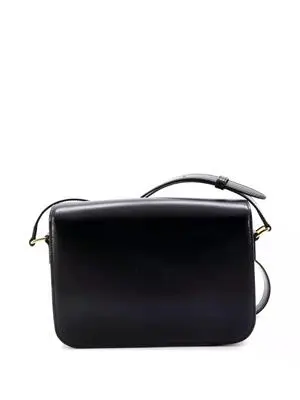 Celine Triomphe Shoulder Bag Smooth Calfskin Medium Crossbody Bag - Black
