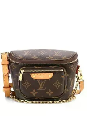 LOUIS VUITTON Bum Bag Monogram Canvas Mini Belt Bag - Brown