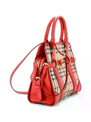 Burberry Haymarket Coated Canvas Medium Satchel