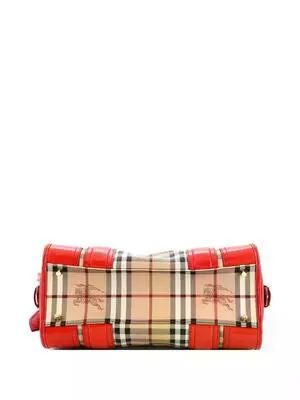 Burberry Haymarket Coated Canvas Medium Satchel