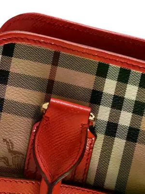 Burberry Haymarket Coated Canvas Medium Satchel