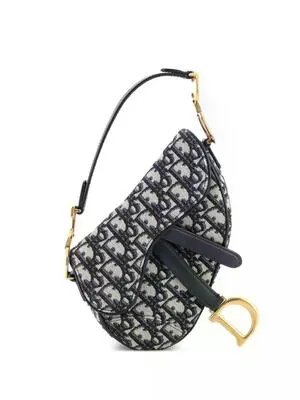 Dior Saddle Handbag Oblique Canvas Mini Shoulder Bag - Blue