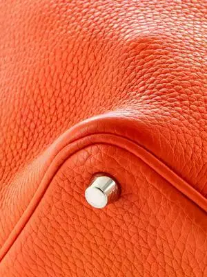 Hermès Picotin Lock Bag Clemence Pm Bucket Bag - Orange