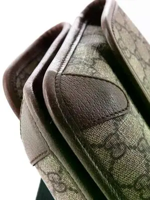 Gucci Neo Vintage Flap Messenger Gg Coated Canvas Small - Brown
