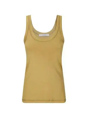 LEMAIRE Ribbed Tank Top - Yellow