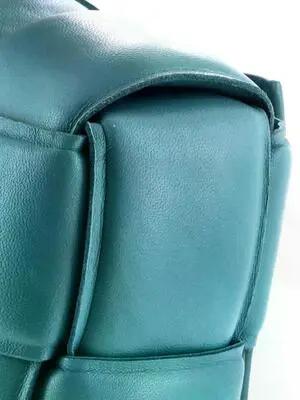 Bottega Veneta Cassette Chain Padded Maxi Intrecciato Leather Crossbody Bag - Blue