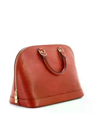 LOUIS VUITTON Vintage Alma Handbag Epi Leather Pm Satchel - Brown