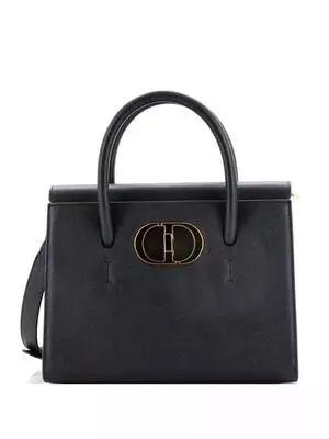 Dior St Honore Leather Medium Tote Bag - Black