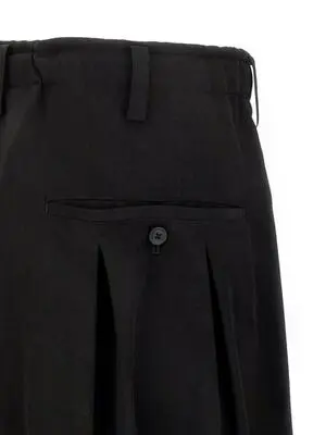 Yohji Yamamoto 8-tuck Elasticated Pleated Trousers