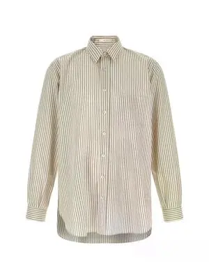THE ROW Kardiff Striped Cotton Shirt - Neutrals