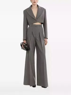 NISSA Sequined Cropped Blazer - Grey