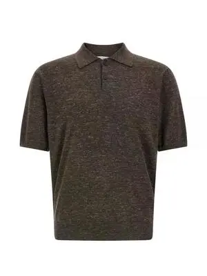THE ROW Borges Short-sleeve Polo Shirt - Brown
