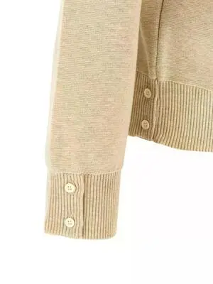 Thom Browne Four-bar Side-slit Sweater - Neutrals
