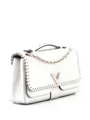 LOUIS VUITTON Chain Bag Whipstitch Leather Shoulder Bag