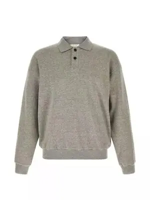 THE ROW Ry Buttoned French-terry Polo Shirt - Grey