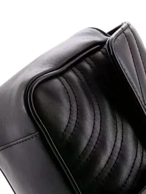 Gucci Gg Marmont Flap Bag Matelasse Leather Small Crossbody Bag - Black