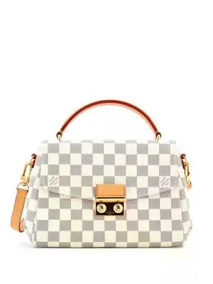 LOUIS VUITTON Croisette Handbag Damier Crossbody Bag - White
