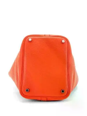 Hermès Picotin Lock Bag Clemence Pm Bucket Bag - Orange