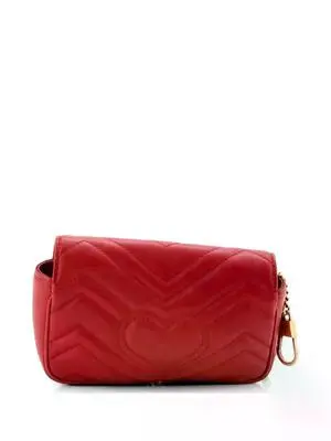 Gucci Gg Marmont Flap Bag Super Mini - Red