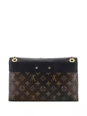LOUIS VUITTON Pallas Chain Monogram Canvas And Calfskin Shoulder Bag - Black