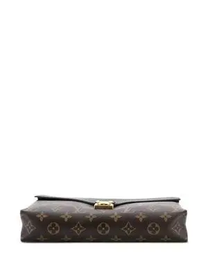 LOUIS VUITTON Pallas Chain Monogram Canvas And Calfskin Shoulder Bag - Black