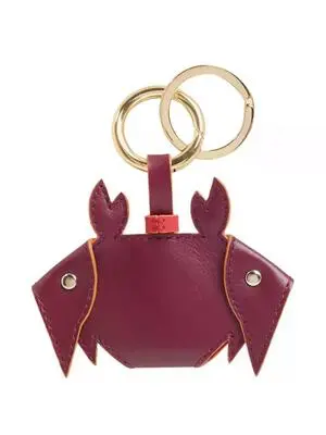 LANCEL Crab-motif Keyring - Red