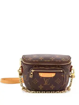 LOUIS VUITTON Bum Bag Monogram Canvas Mini Belt Bag - Brown