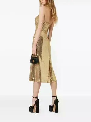 Ermanno Scervino Sequin Embellished Midi Dress