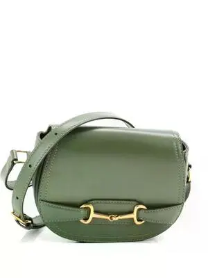 Celine Crecy Flap Bag Leather Small Crossbody Bag - Green