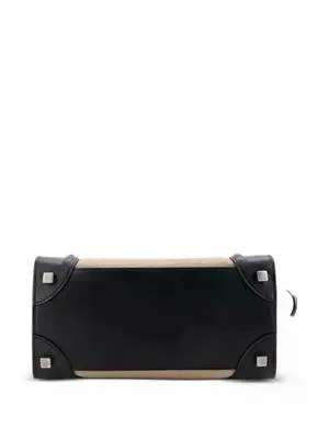 Celine Tricolor Leather Micro Luggage Tote Bag